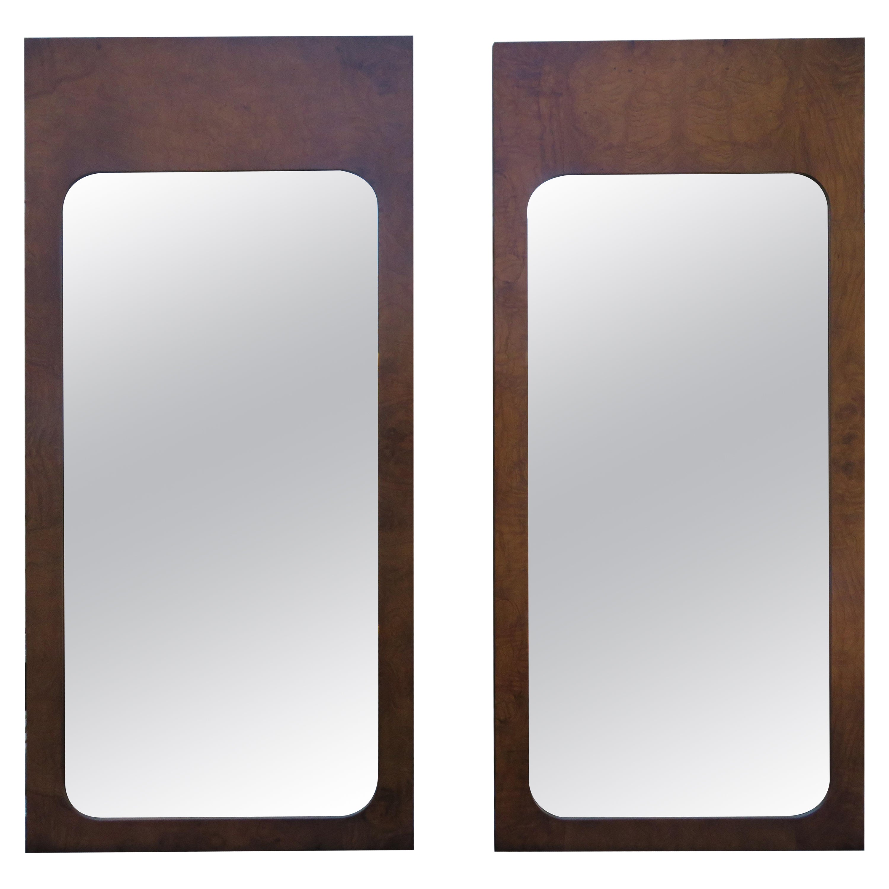 Handsome Pair Henredon Scene One Brass Campaign Mirrors, Mid-Century ...