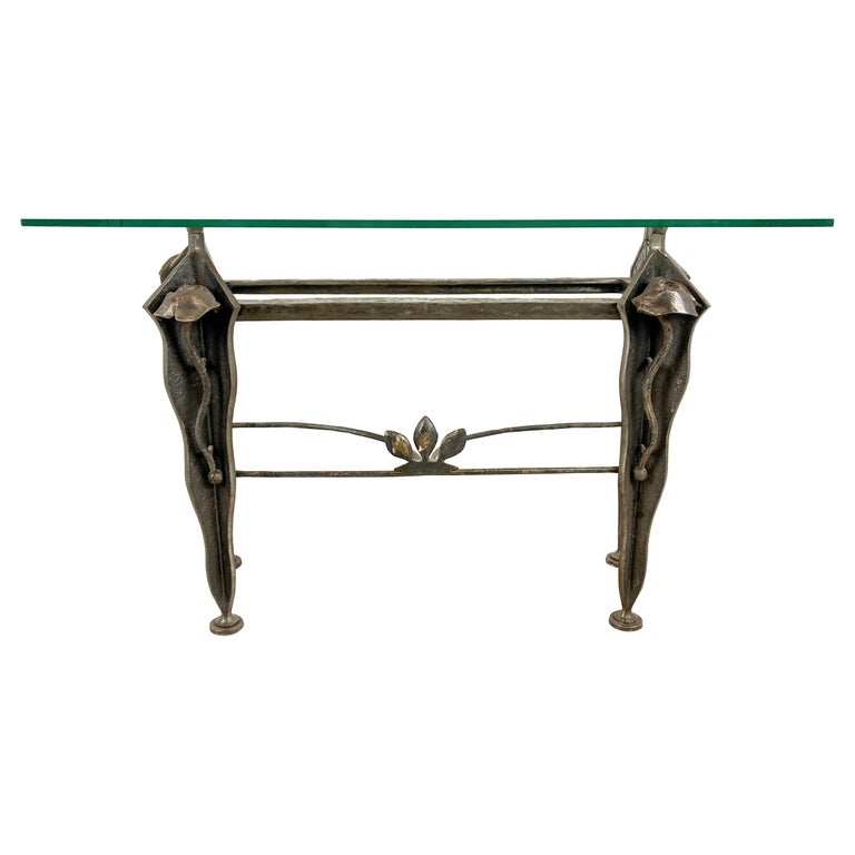 Sculpted Metal Console Table, 1970s For Sale at 1stDibs
