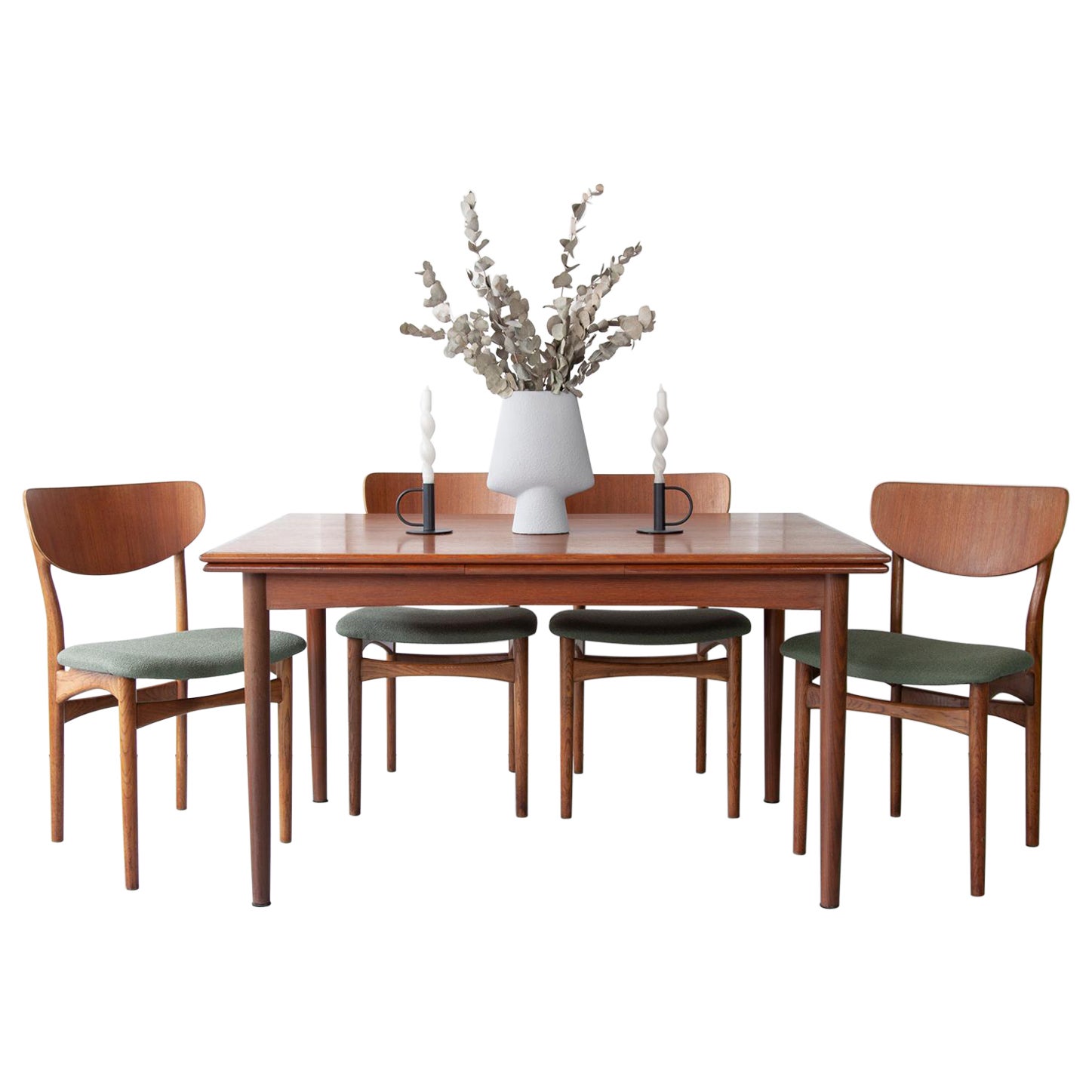 20th Century Danish Frem Røjle Roundette Dining Group, Teak Table by ...