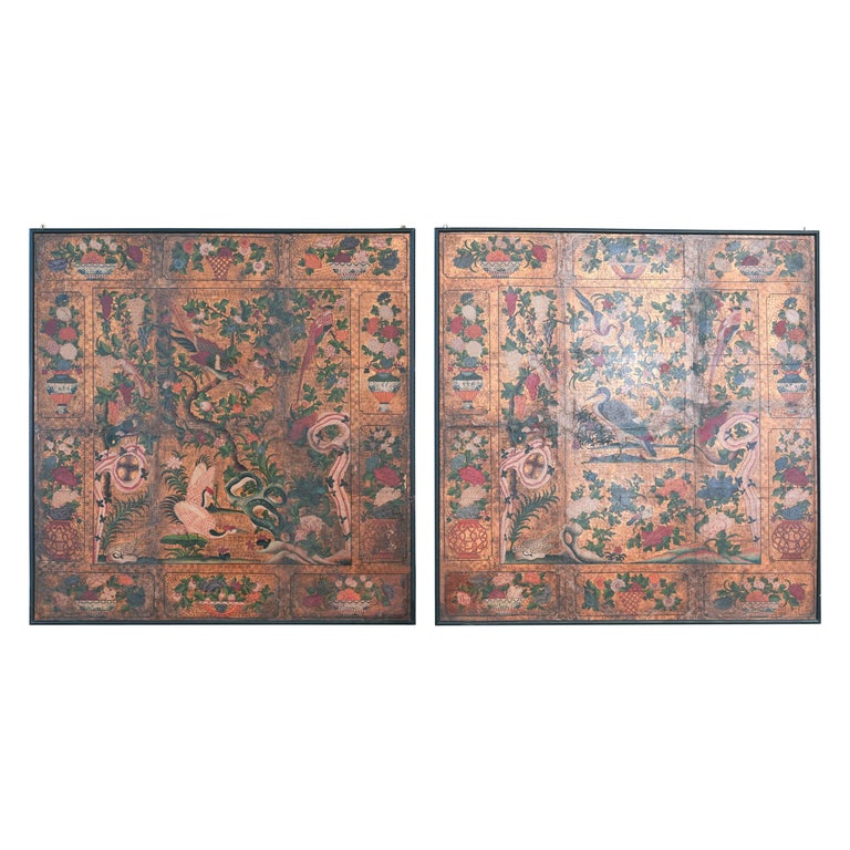 Pair of Early 18th Century “Japanese” Leather Panels at 1stDibs