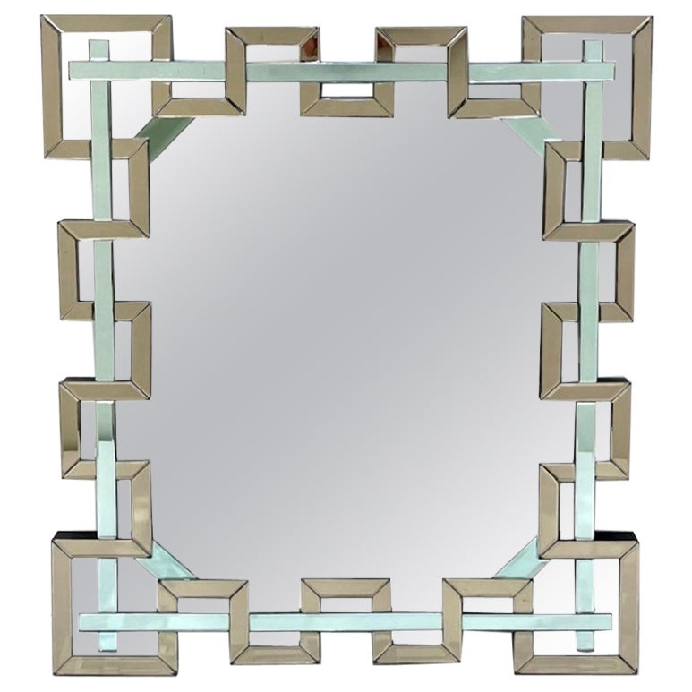 Contemporary Italian Mondrian Decor Blue Green Yellow White Black Glass ...