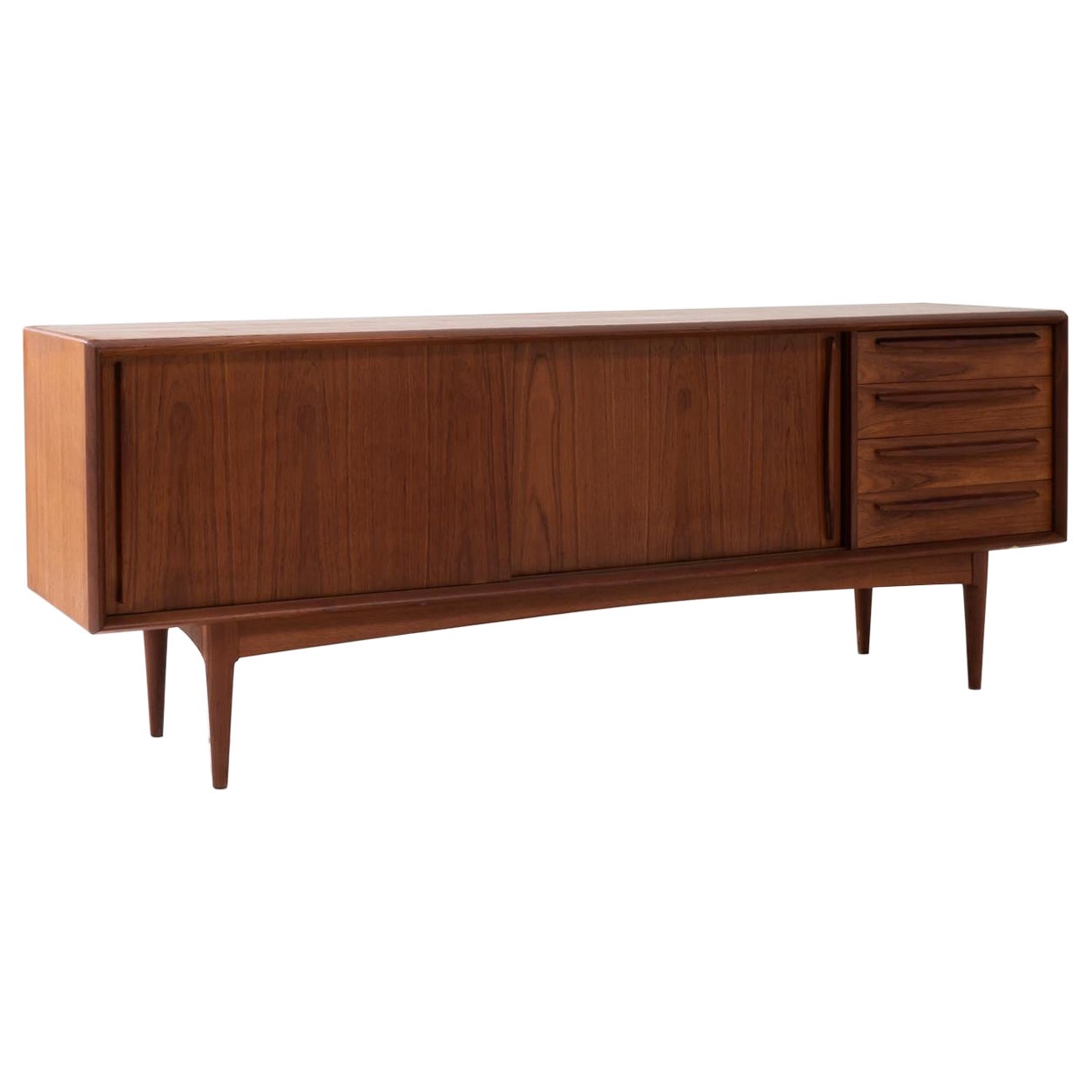 Danish Mid Century Solid Teak Sideboard by Ole Wanscher, Circa 1960s ...