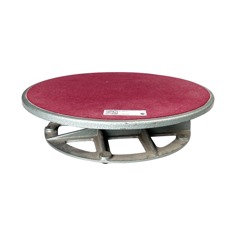 Italian Modern Rotating Display Stand in Metal and Red Fabric, 1970s ...