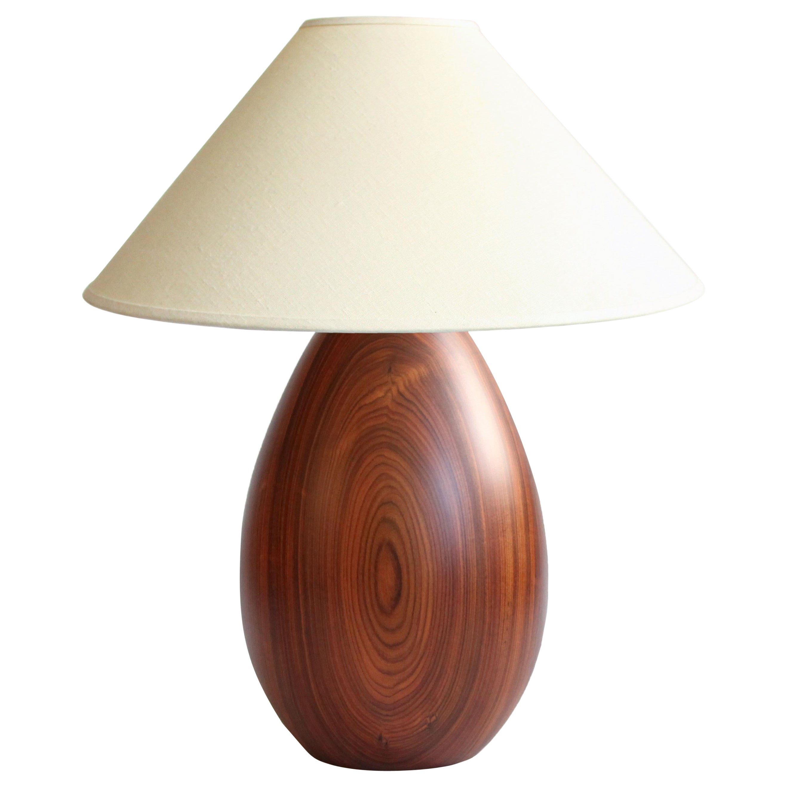 Tropical Hardwood Lamp + White Linen Shade, Medium Large, Árbol ...