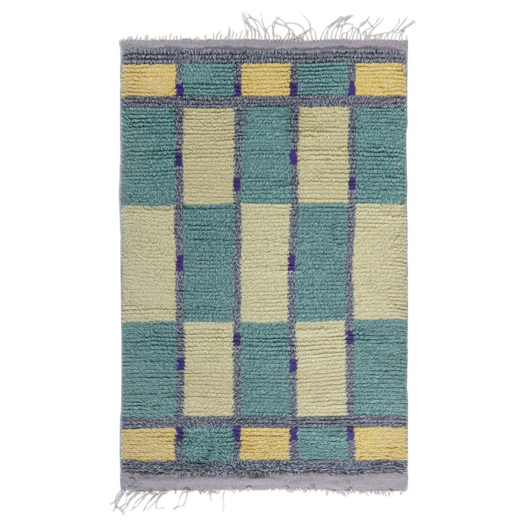 Collection Vintage Swedish Pile Rug Signed with Initials GW For Sale at ...