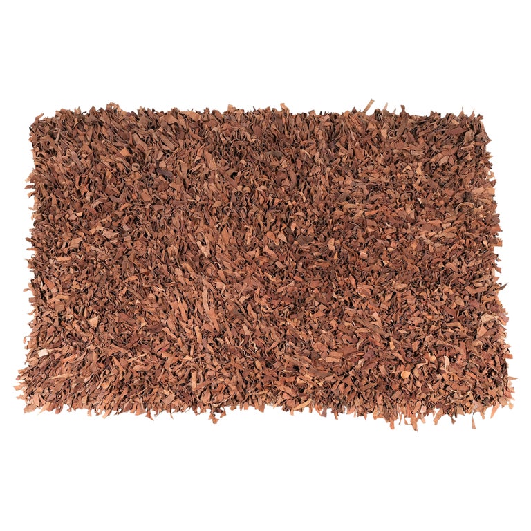 Jack Lenor Larsen Suede Leather Rug, Midcentury For Sale at 1stDibs
