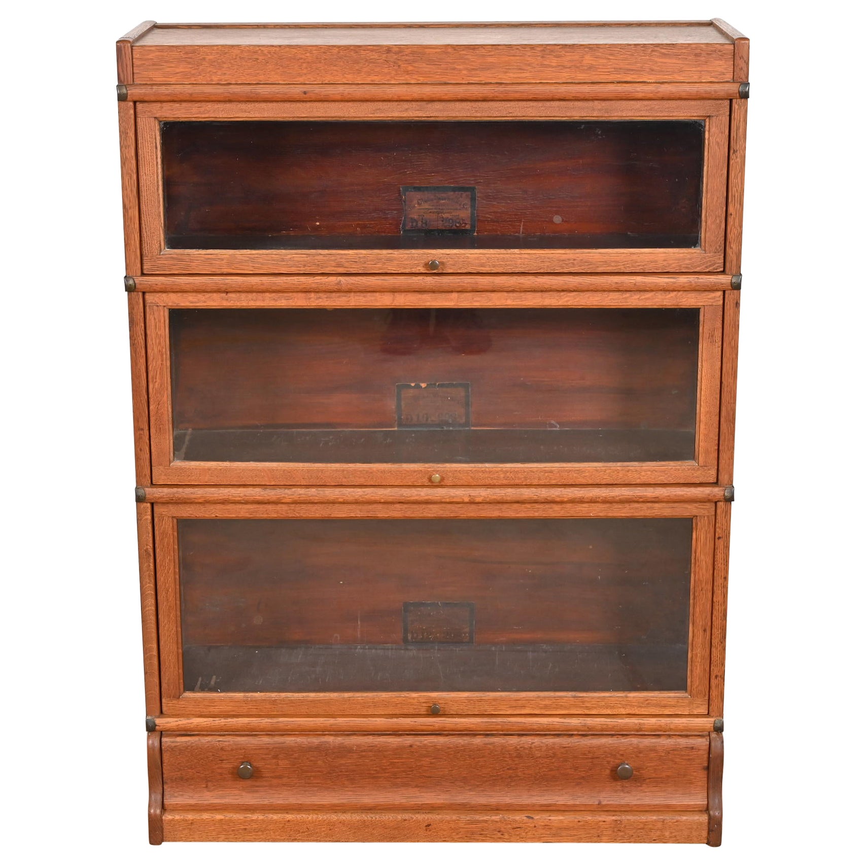 Antique Arts and Crafts Mission Oak Barrister Bookcase by Globe Wernicke at 1stDibs