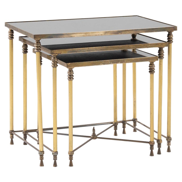 20th Century French Metal Nesting Tables, a Set For Sale at 1stDibs