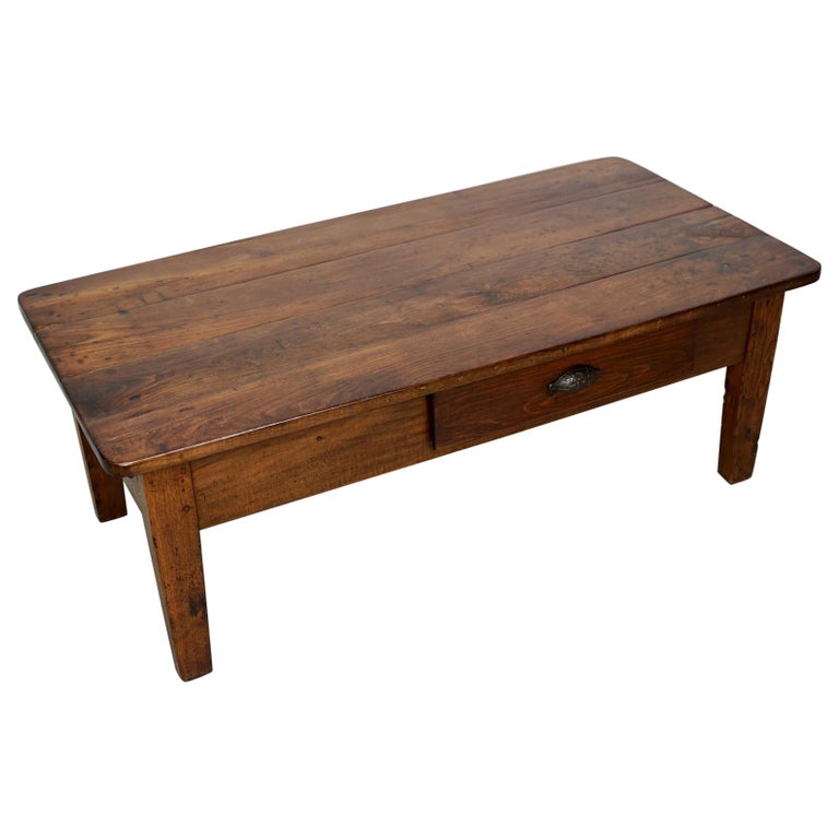 French 19th Century Farmhouse Rustic Chestnut Coffee Table For Sale at ...