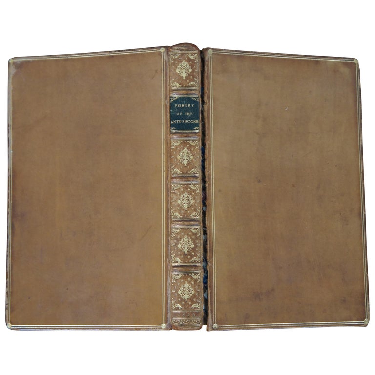 1828 Antique Poetry of the Anti-Jacobin Sixth Edition Leather Bound ...