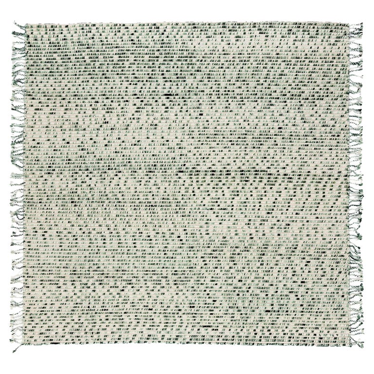Textured Modern Lines Green Handmade Rug in Himalayan Wool by Philippe ...