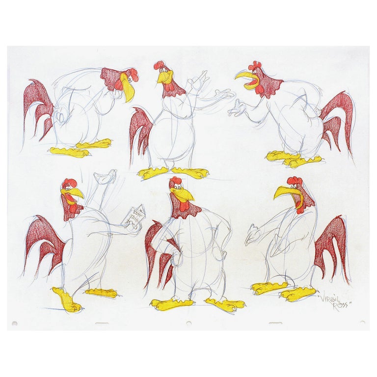 ROSS, Virgil. Foghorn Leghorn. (SIX ORIGINAL DRAWINGS - c. 1990's) For ...