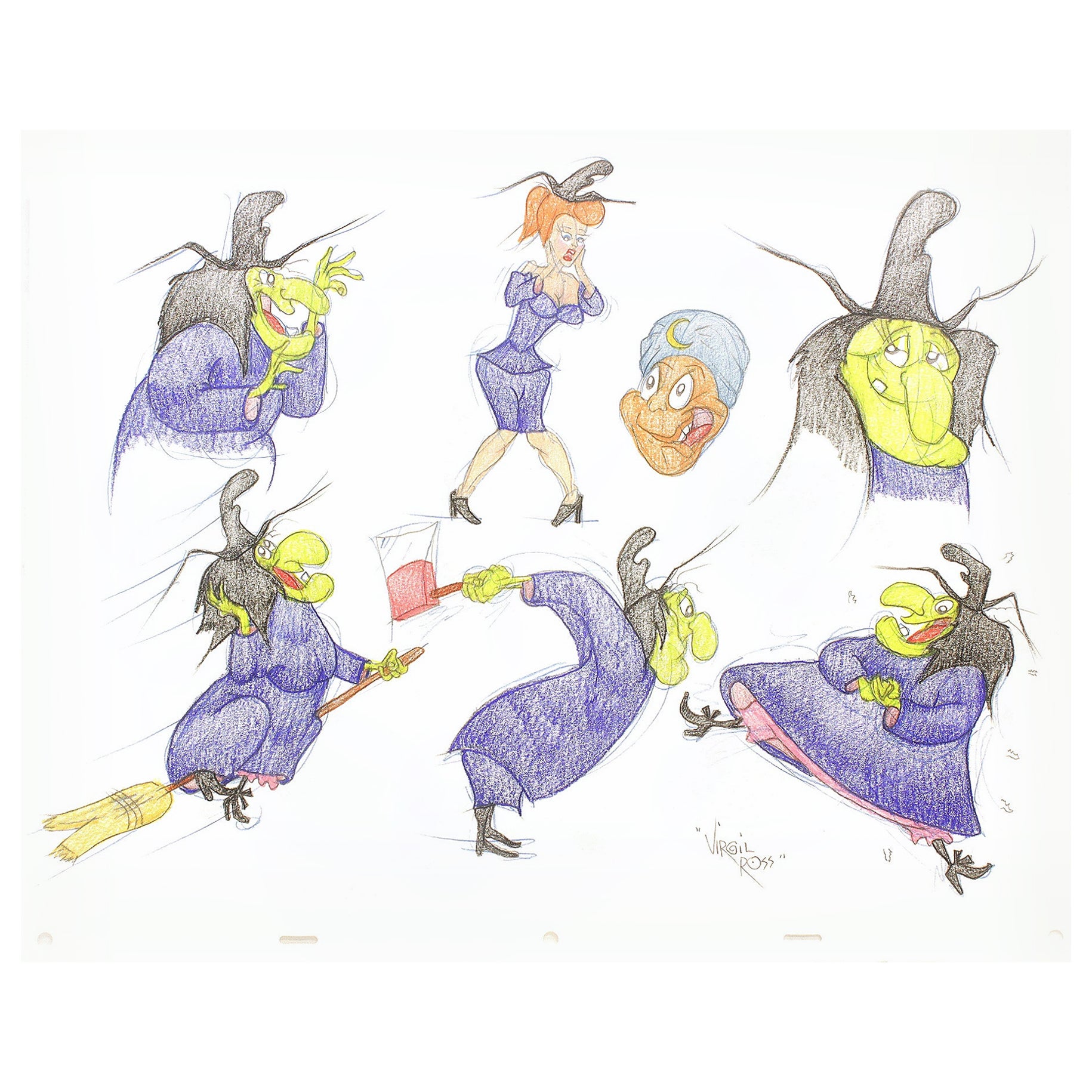 ROSS, Virgil. Dog Martian K-9. (SIX DRAWINGS ORIGINAUX - vers 1990) En ...