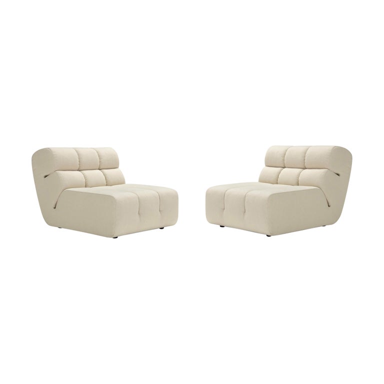 Set of 2 Lounge Chairs 'Palmo' by Amura Lab, White, Fibris 03 For Sale at 1stDibs