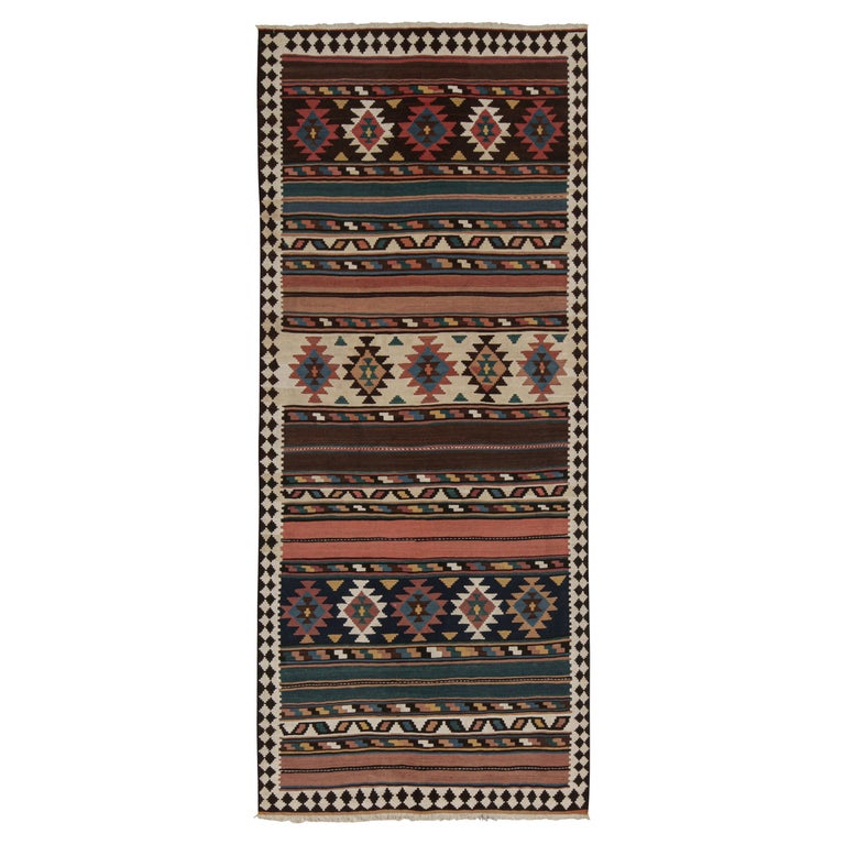 Vintage Bidjar Persian Kilim with Geometric Patterns For Sale at 1stDibs