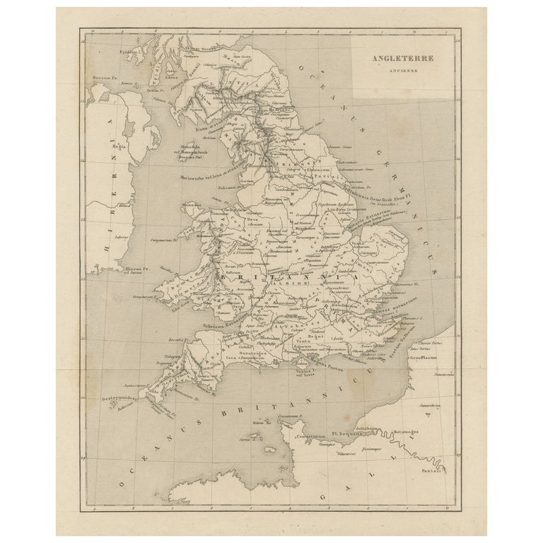 Steel Engraved Map of Ancient Britain For Sale at 1stDibs