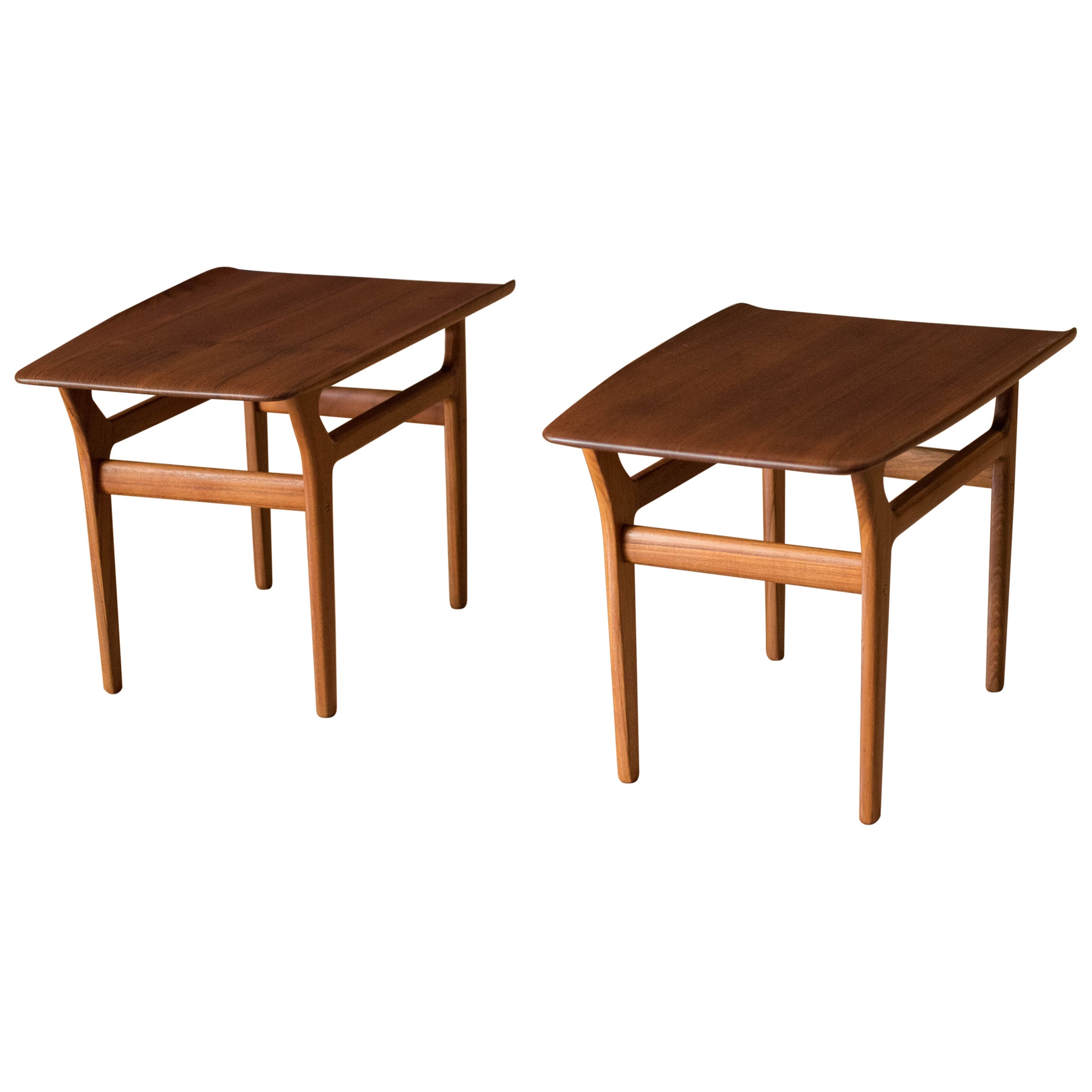 Pair of Danish Modern Solid Teak End Tables by Trioh Mobler at 1stDibs ...