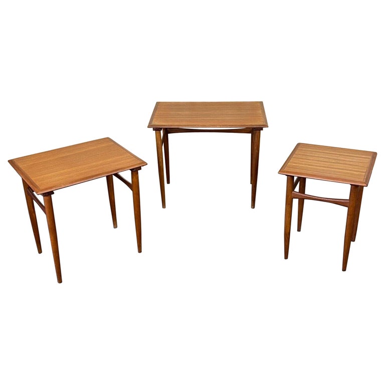 1960s 1970s Teak Nesting Tables Kai Kristiansen Skovmand and Andersen ...