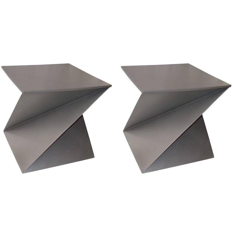 Pair of Origami Side Tables For Sale at 1stDibs