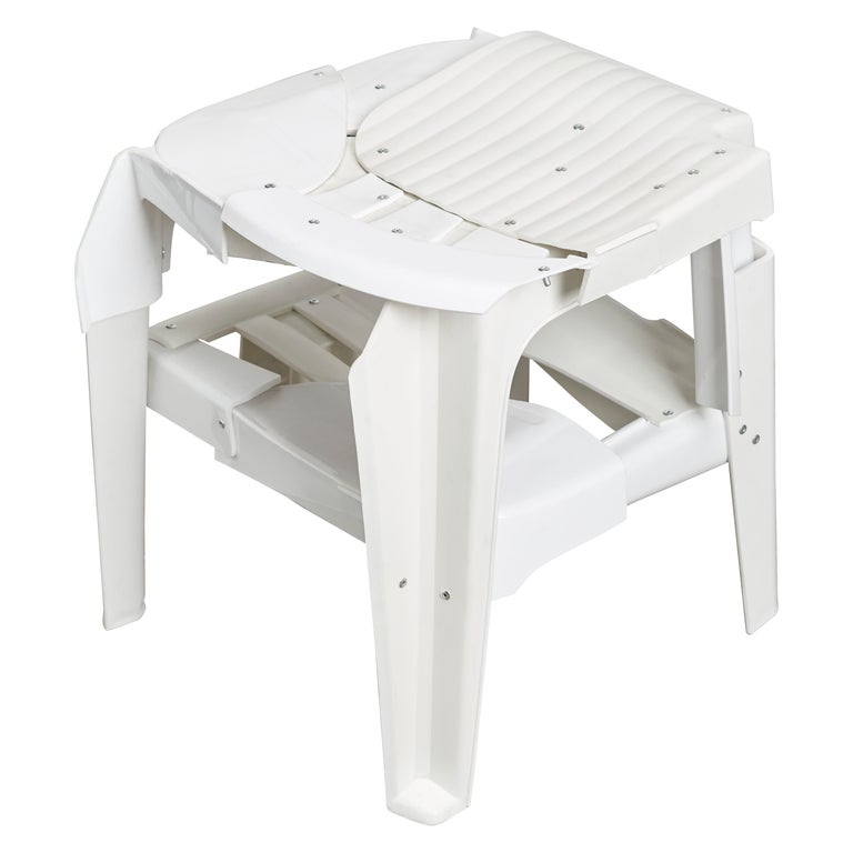 Copytopia White Plastic Stool, Pierre Castignola For Sale at 1stDibs