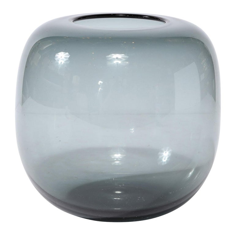 Scandinavian Mid-Century Modern Smoked Translucent Glass Vase by ...