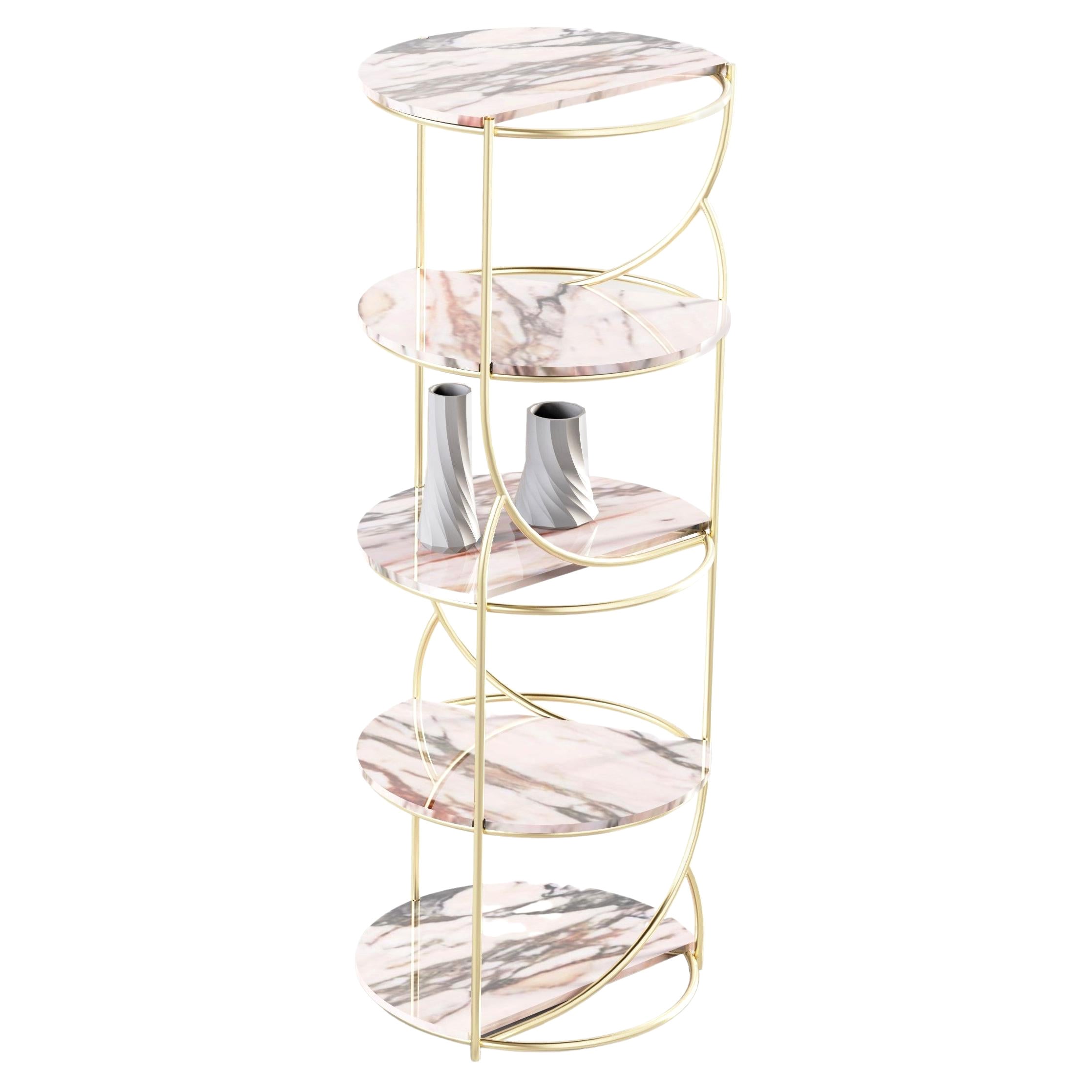 Cosette Port Laurent Marble Bookcase by Lapiegawd For Sale at 1stDibs