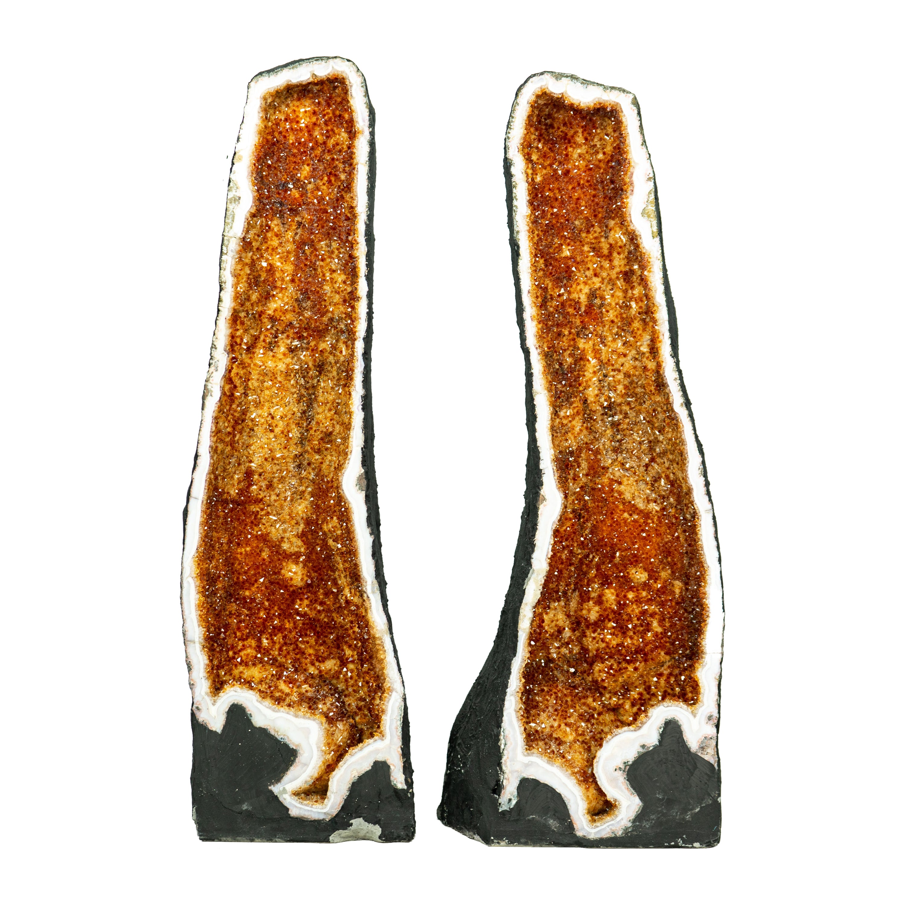 Rough half geode of yellow - orange Citrine crystals at 1stDibs ...