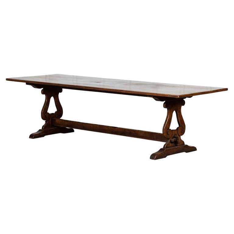 Large English 19th Century Oak Refectory Table at 1stDibs
