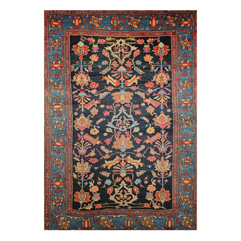 Antique Persian Malayer Area Rug, 4' 6" x 6' 3" For Sale at 1stDibs