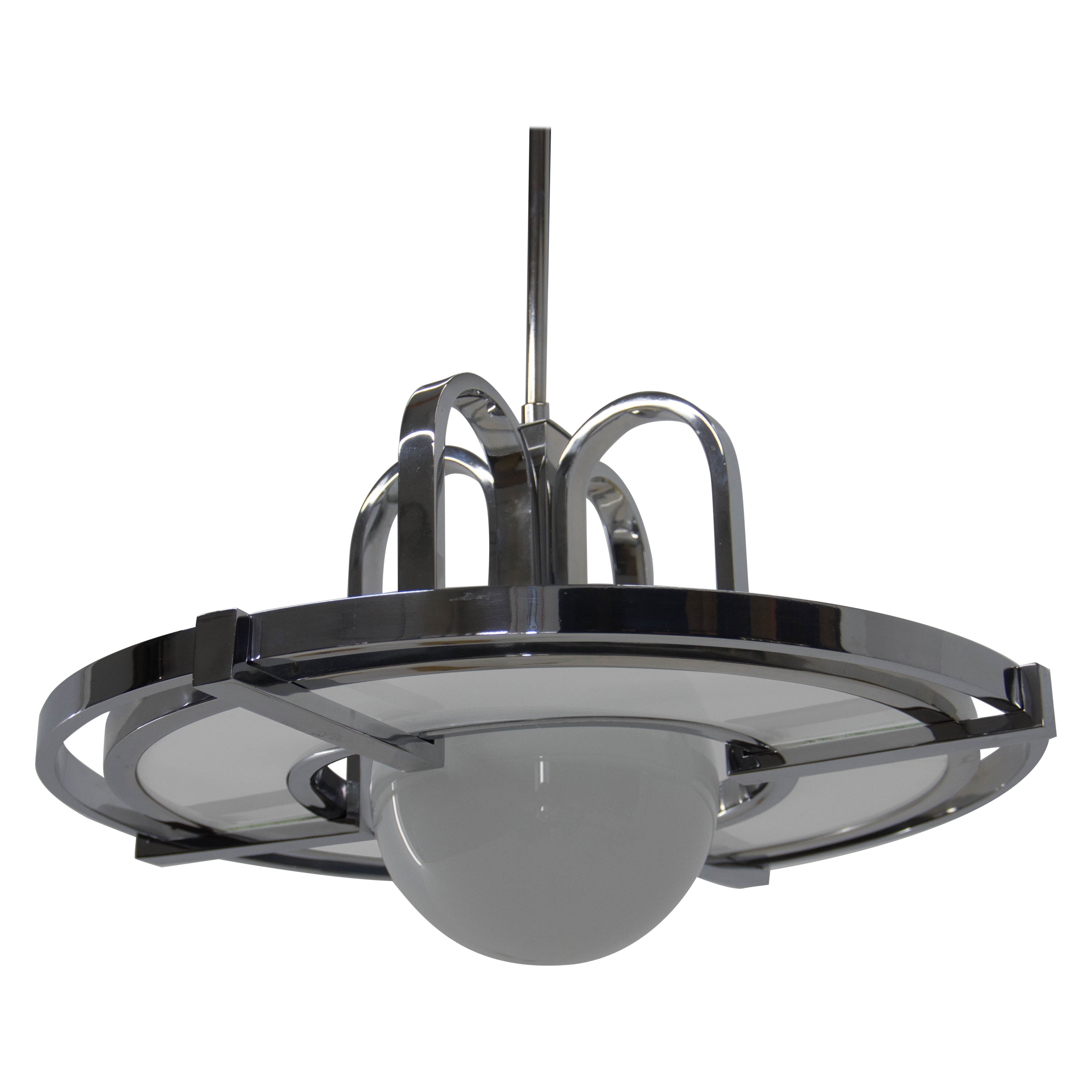 Large Functionalist / Bauhaus Chandelier, 1930s For Sale at 1stDibs
