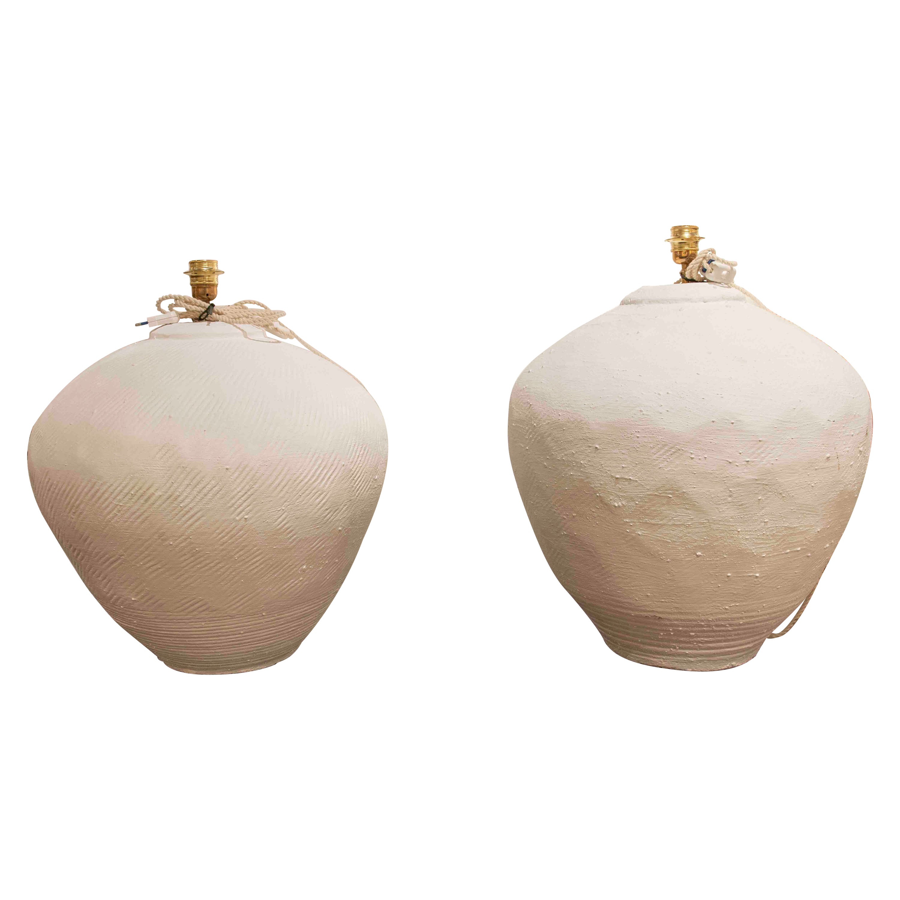 White Ceramic Vase Lamp at 1stDibs