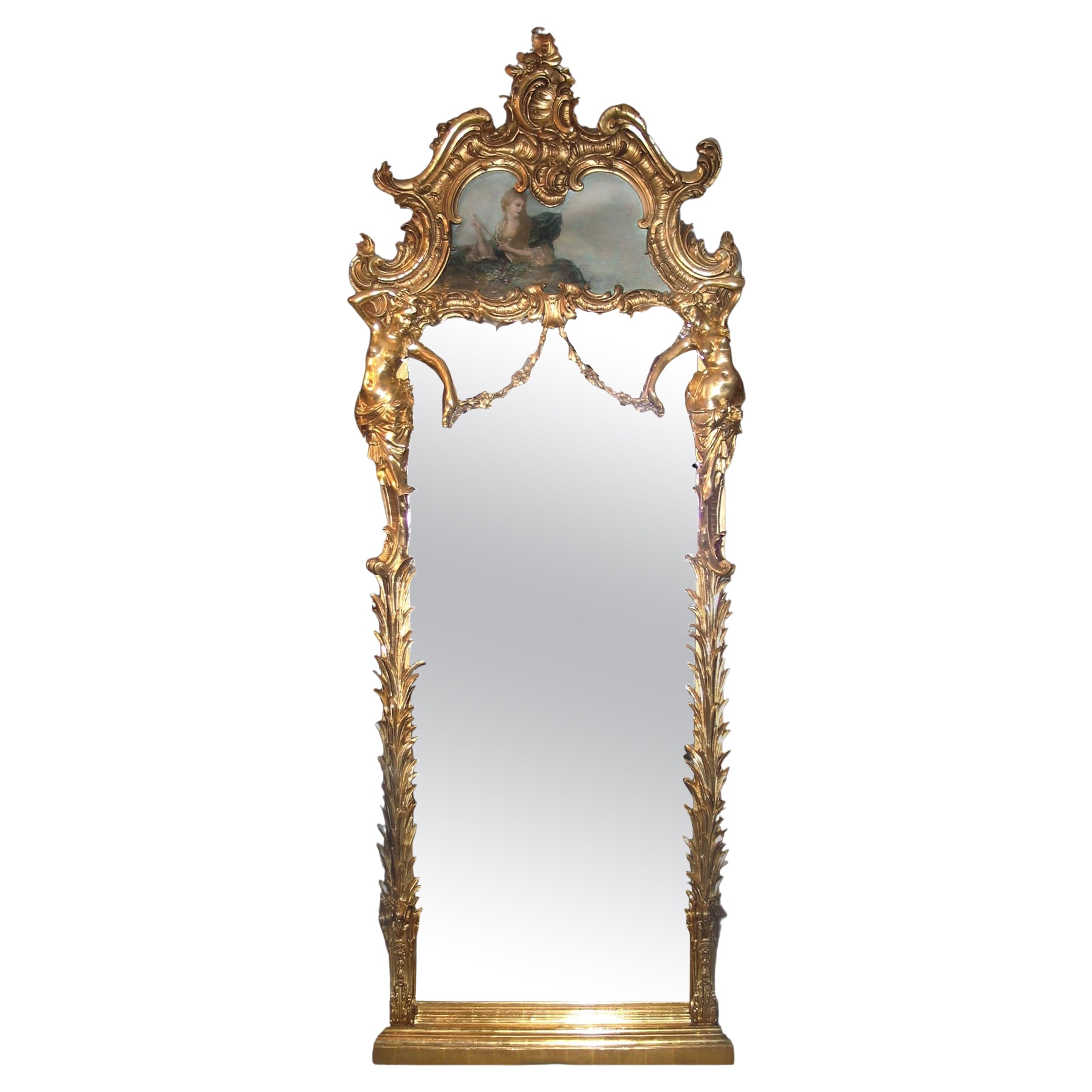 Italian Rococo Style Giltwood Wall Mirror For Sale at 1stDibs | italian ...