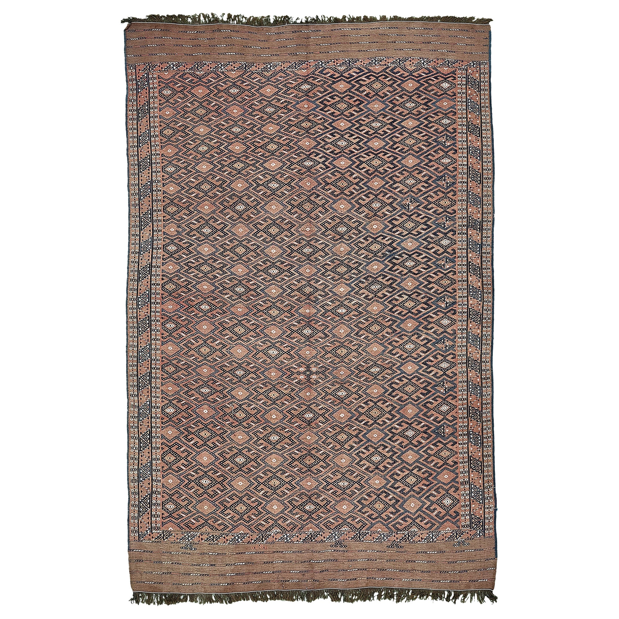 Vintage Vegetable Dye Soumak Rug For Sale at 1stDibs