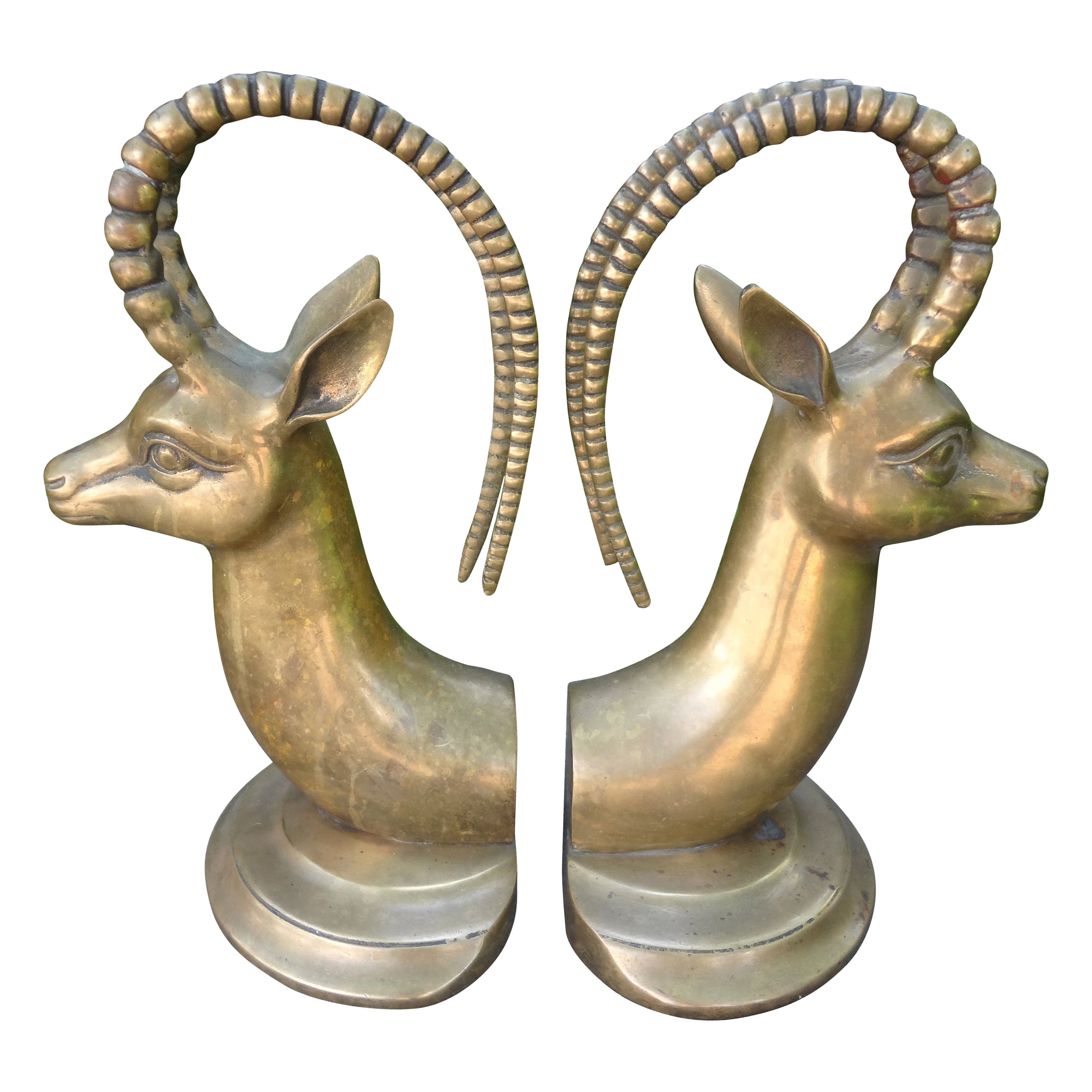Metal Geometric Abstract Bookends, Pair For Sale at 1stDibs