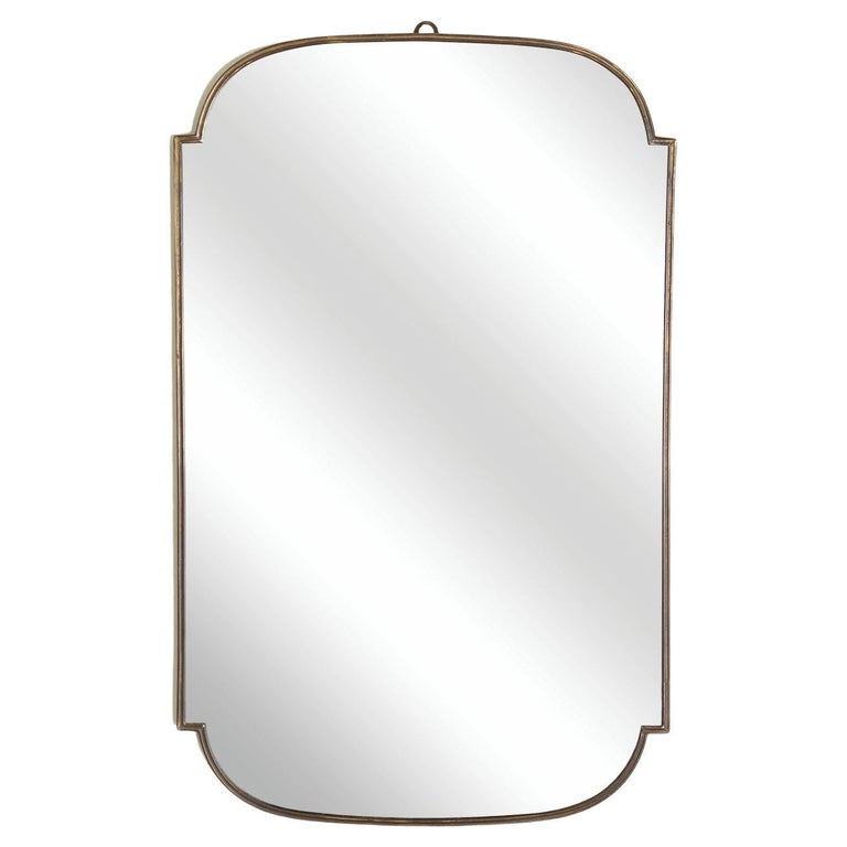 1950s Italian Brass Mirror at 1stDibs