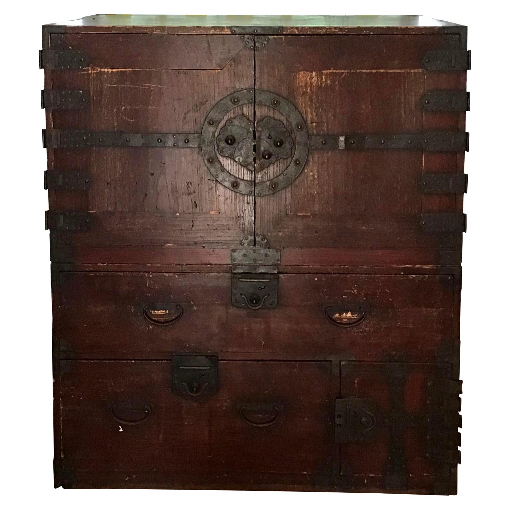 Asian Double Stacking Cabinet For Sale at 1stDibs