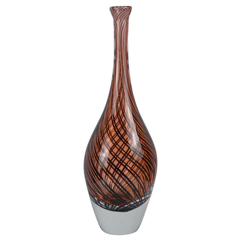 Eco Crystal Vase, Lines Collection by BF Glass Studio For Sale at 1stDibs