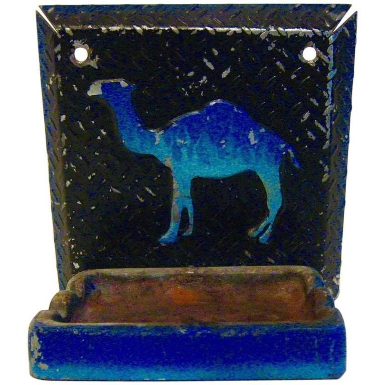 Vintage Wall Mounted Camel Ashtray at 1stDibs | vintage camel cigarette ...