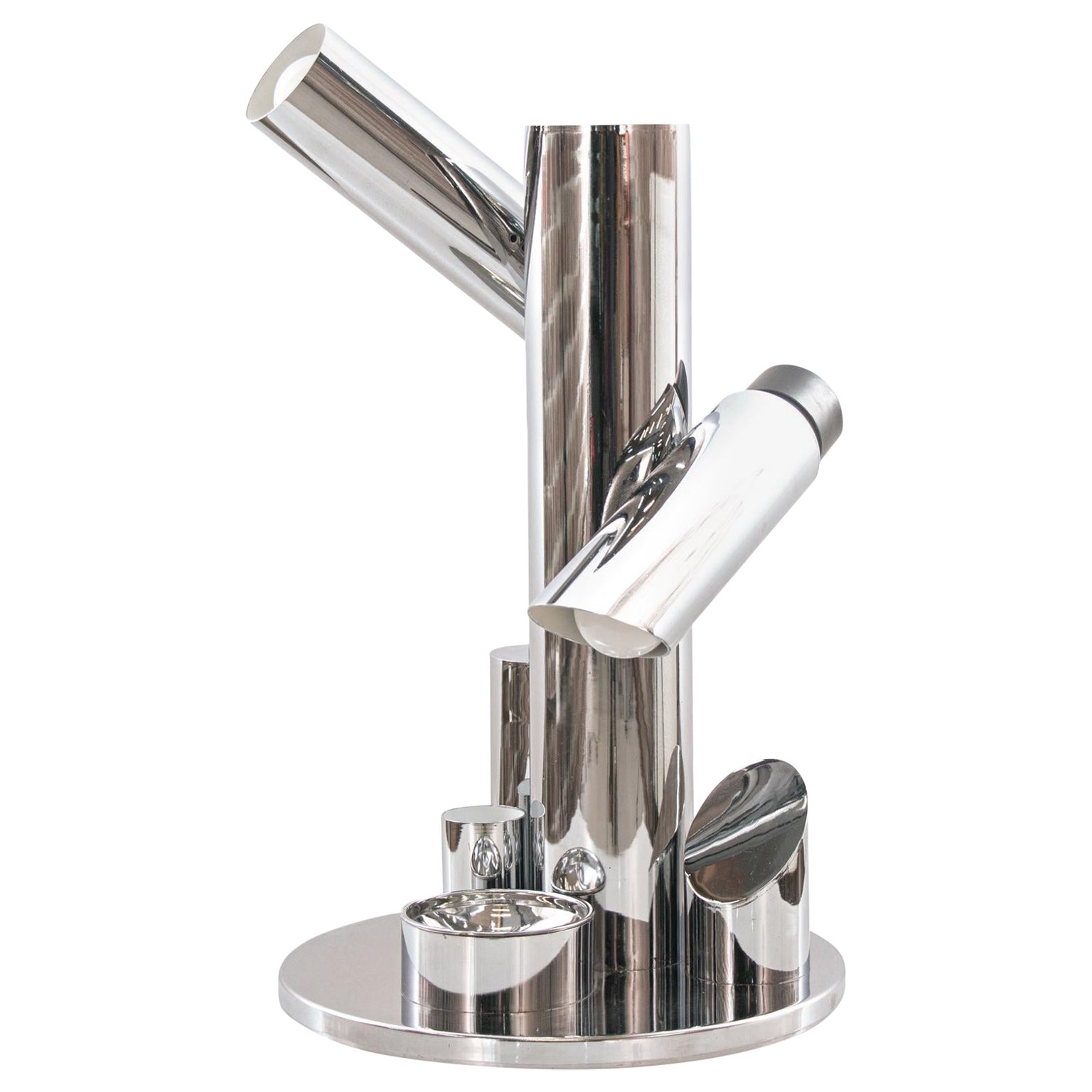 Chrome Desk Light “Babilonia” by Fase, Spain 70s at 1stDibs