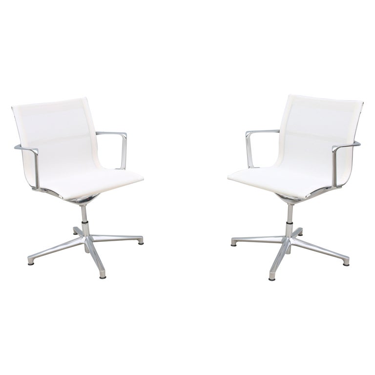 Mid-Century Modern Style ICF Office UNA Aluminum and Mesh Swivel ...