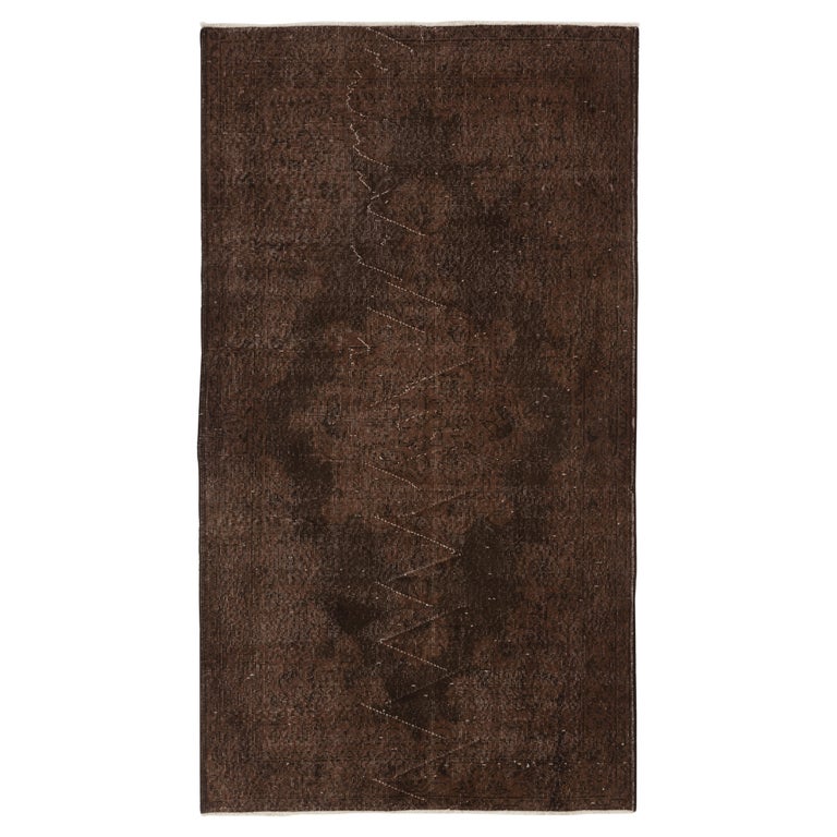Handmade Vintage Anatolian Accent Rug in Brown for Contemporary ...