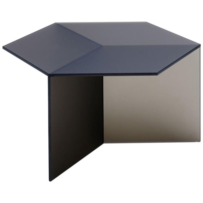 Satin Glass "Isom Square" Coffee Table, Sebastian Scherer For Sale at ...