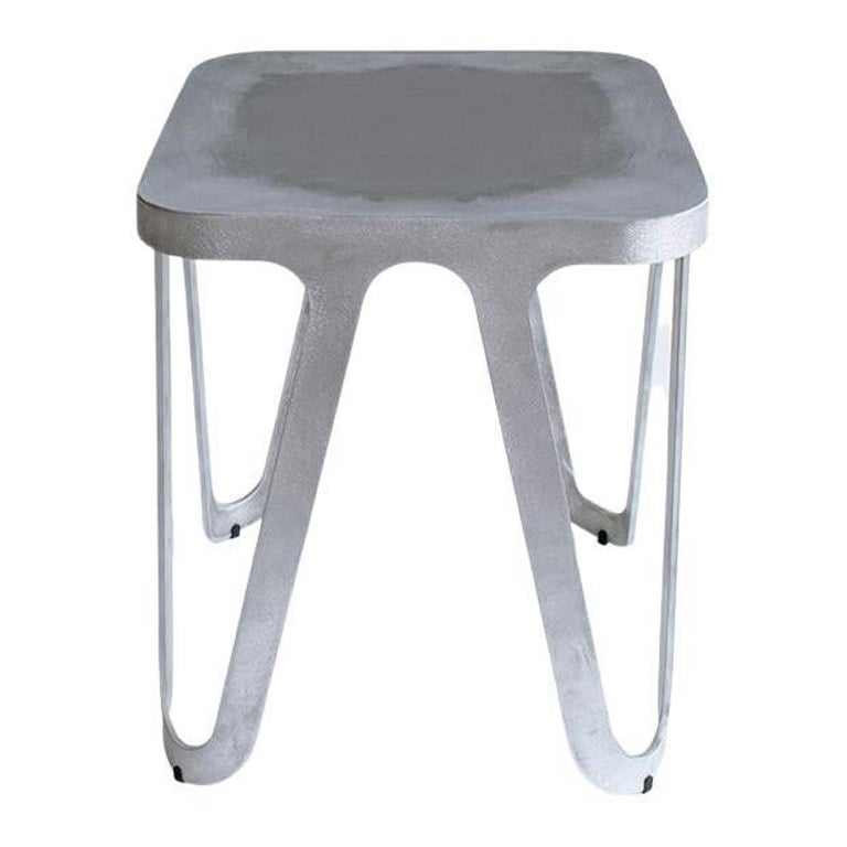 Raw Aluminium Loop Stool by Sebastian Scherer For Sale at 1stDibs
