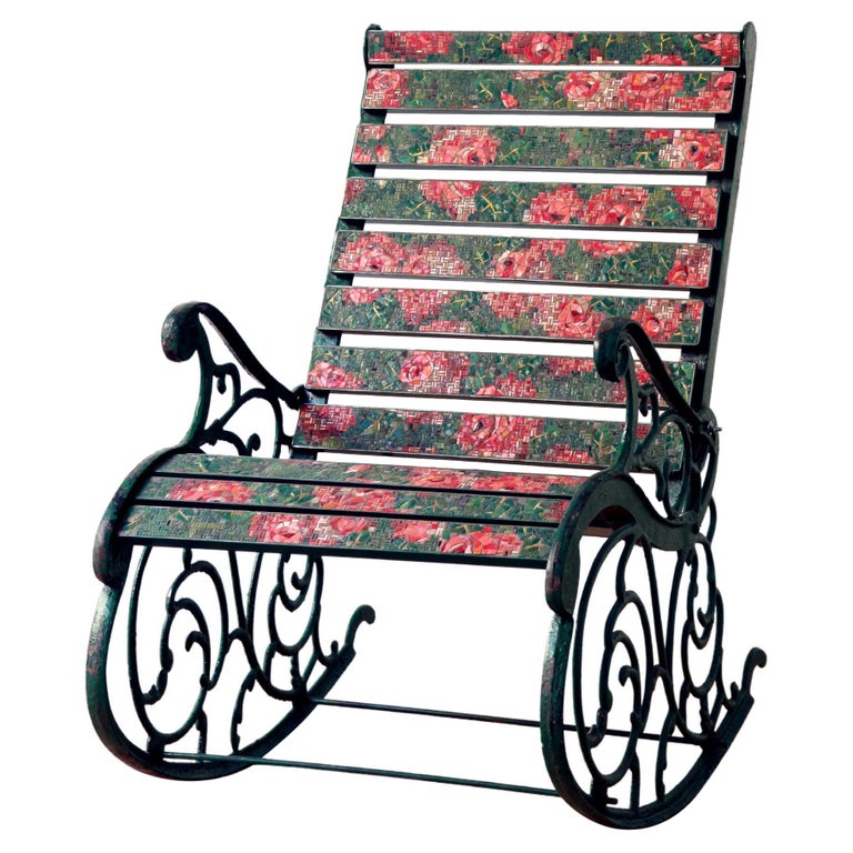 Dondolo Rose Antique Iron Rocking by Yukiko Nagai For Sale at 1stDibs