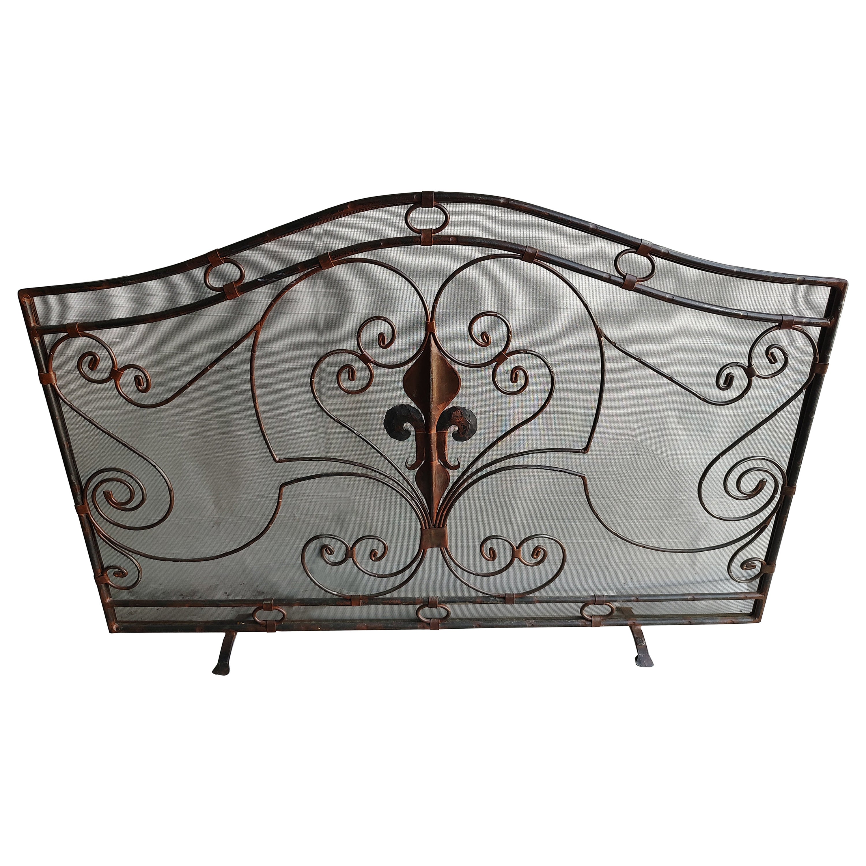 Iron Pinecone Fireplace Screen at 1stDibs