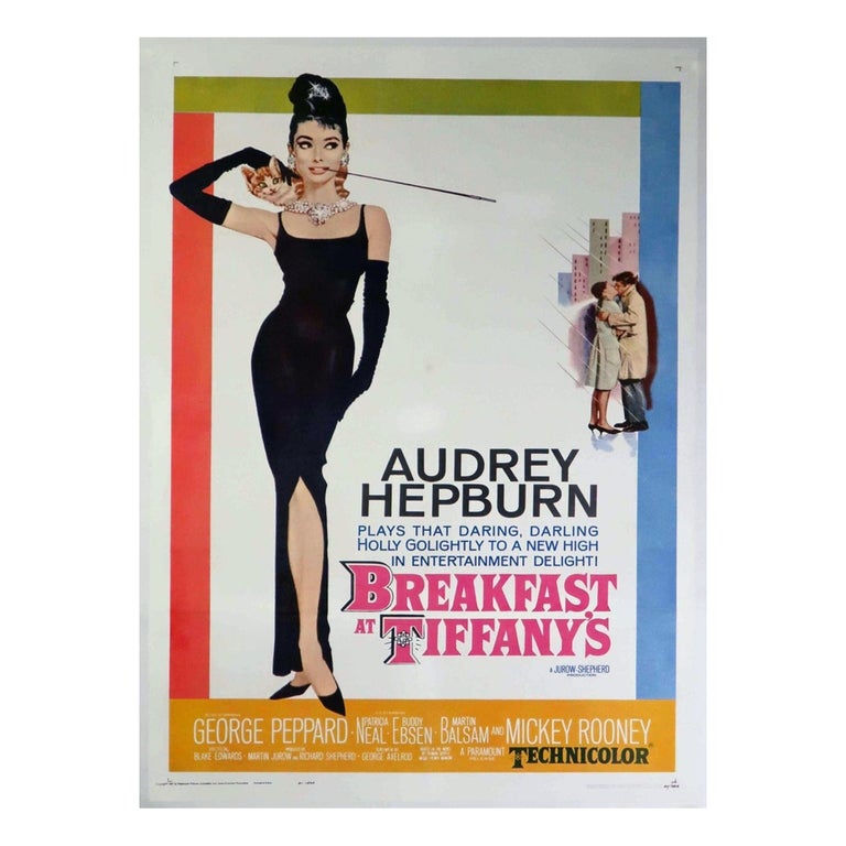 Affiche vintage d'origine Breakfast at Tiffany's, 1961 En vente sur 1stDibs