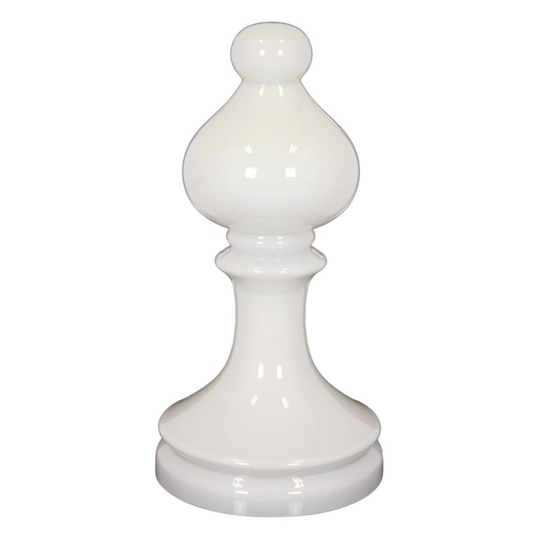 Glass Bishop Chess Table Lamp by Ivan Jakeš for Osvětlovací Sklo ...