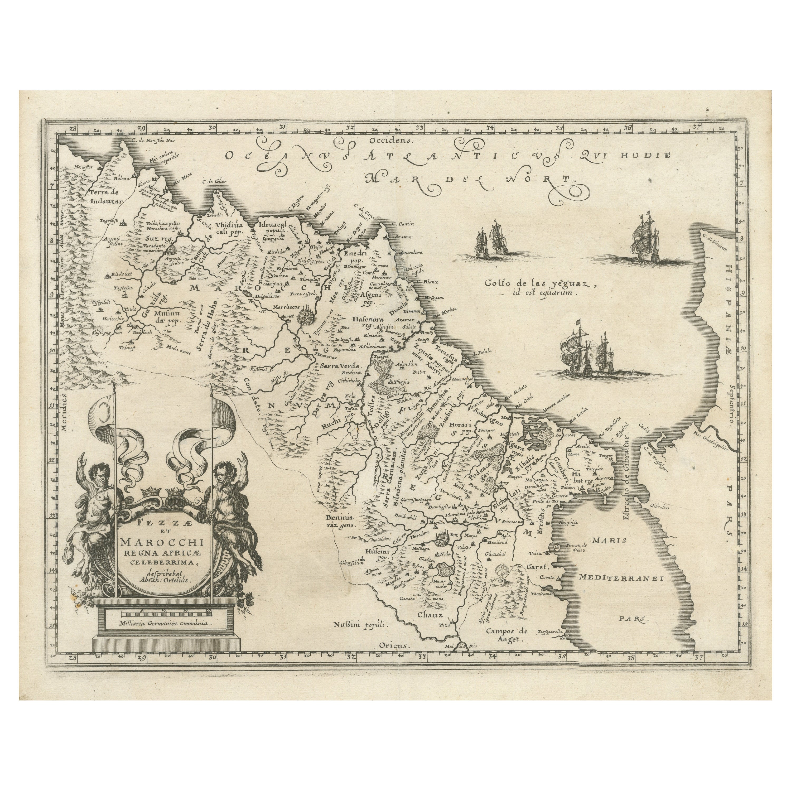 Map of Central Italy with a Cartouche Showing the Arms of Rome and ...