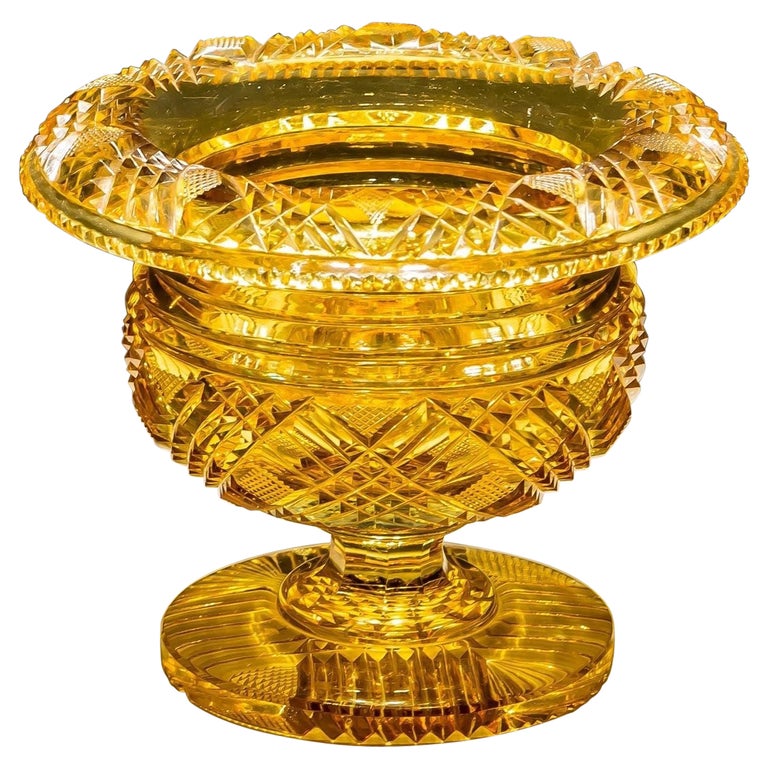Richly Cut Amber Bowl For Sale at 1stDibs