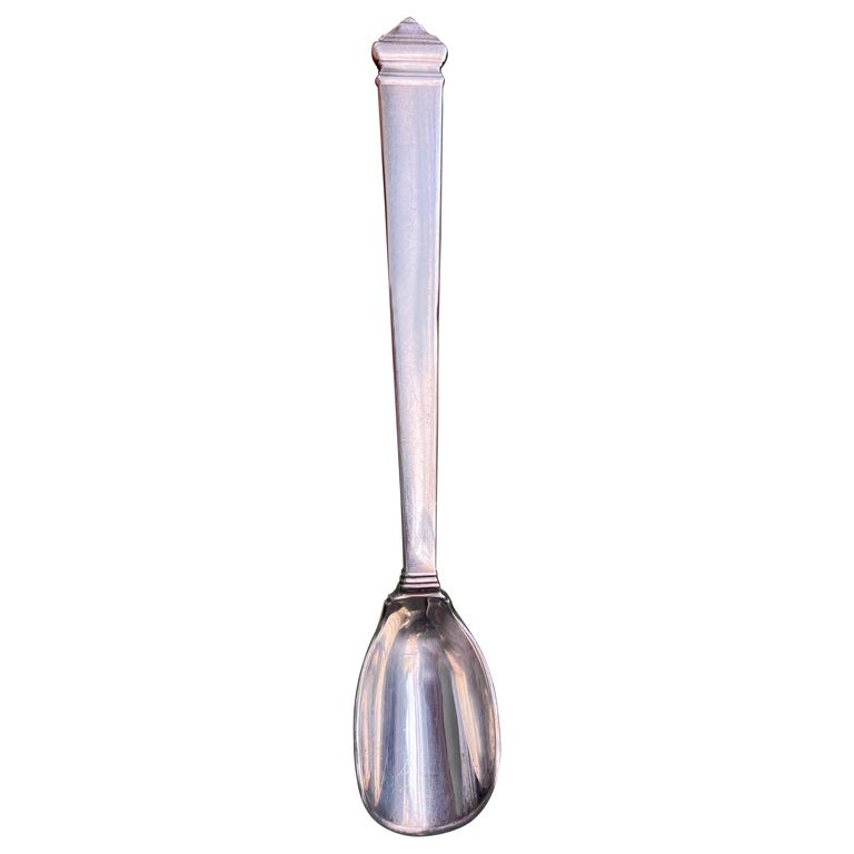 1930s Tiffany and Co Hampton Pattern Bone Marrow Spoon For Sale at 1stDibs